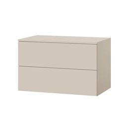 mzm24 Waschtischunterschrank, Kaschmir, Holzwerkstoff, Uni, 2 Schubladen, Rechteckig, 80x50x45 cm, Badezimmer, Badezimmerschr&auml;nke, Waschbeckenunterschr&auml;nke