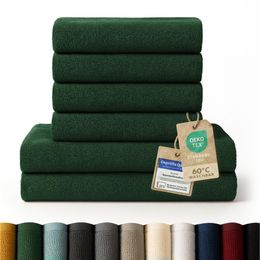 Blumtal Badetuch, Dunkelgr&uuml;n, Textil, 70x140 cm, Oeko-Tex&reg; Standard 100, Badtextilien, Badet&uuml;cher
