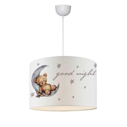 lux.pro Kinderh&auml;ngeleuchte, Grau, Braun, Textil, Tiere, Rund, 28x70x28 cm, Lampen & Leuchten, Innenbeleuchtung, Kinderzimmerlampen