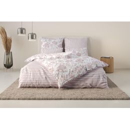 Bettw&auml;sche OTTO HOME "Nordby", rosa (ros&eacute;), B/L: 135cm x 200cm, 1 Stk., 1 Stk., Renforc&eacute;, B/L: 40cm x 80cm, 2 Stk., Renforc&eacute;, Obermaterial: 100% Baumwolle, Bettw&auml;sche, Bettw&auml;sche, Bettw&auml;sche aus Baumwolle, skandinavisches Design, ab Gr&ouml;&szlig;e 135x200 cm