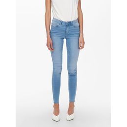 Skinny-fit-Jeans Only "ONLROYAL LIFE REG SK JEANS BB BJ13333", Damen, Gr. L (40), L&auml;nge 30, blau (light blau denim), Denim/Jeans, Obermaterial: 69% Baumwolle, 29% Polyester, 2% Elasthan, unifarben, skinny fit, Jeans