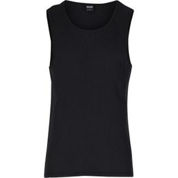 Tanktop Urban Classics "Urban Classics Washed Rib Tanktop", Herren, Gr. XL, schwarz, 95% Baumwolle, 5% Elasthan, unifarben, normal, Tops Tanktop