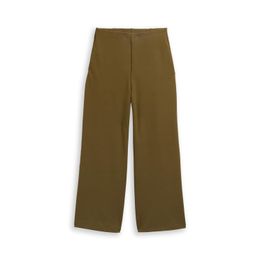 Tom Tailor Denim Damen High Waist Culotte Hose, gr&uuml;n, Uni, Gr. XL
