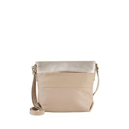 Tom Tailor Damen TTNICOLINA M Umh&auml;ngetasche mit Material-Mix, braun, Uni, Gr. ONESIZE