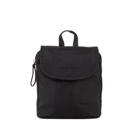 Tom Tailor Damen TTSANSA M Rucksack mit &Uuml;berschlag, schwarz, Uni, Gr. ONESIZE