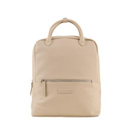 Tom Tailor Damen TTGIA L Rucksack aus Lederimitat, beige, Uni, Gr. ONESIZE