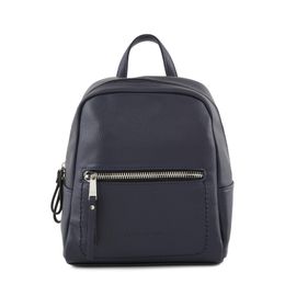 Tom Tailor Damen TTTINNA S Rucksack aus Lederimitat, blau, Uni, Gr. ONESIZE
