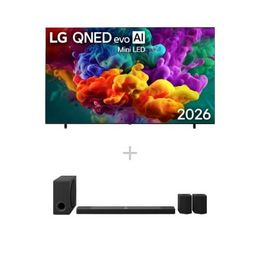 LG 100&Prime; QNED evo AI QNED87 Mini LED 4K Smart TV 2026 + 9.1.5Kanal Home Theater Soundbar DS95AR mit SurroundSound und R&uuml;cklautsprechern 100QNED87B6.DS95001