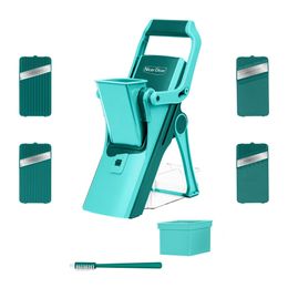 Gem&uuml;seschneider Genius "Nicer Dicer Mando, Zerkleiner, 10-tlg.", blau (schwarz petrol), B:12cm H:40cm T:13cm, Zerkleinerer, Gem&uuml;seschneider, sicher und pr&auml;zise