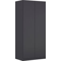 Dreht&uuml;renschrank Rauch "Kleiderschrank Schrank Garderobe W&auml;scheschrank COSTA Breite 91 cm", graumetallic, eingriffe graumetallic, B:91cm H:197cm T:54cm, Holzwerkstoff, Schr&auml;nke, Dreht&uuml;renschrank, mit griffloser Front und Push-to-Open Funktion MADE IN GERMANY