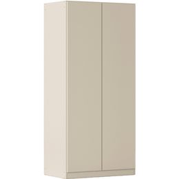Dreht&uuml;renschrank Rauch "Kleiderschrank Schrank Garderobe W&auml;scheschrank COSTA Breite 91 cm", beige (champagner), eingriffe beige (champagner), B:91cm H:197cm T:54cm, Holzwerkstoff, Schr&auml;nke, Dreht&uuml;renschrank, mit griffloser Front und Push-to-Open Funktion MADE IN GERMANY