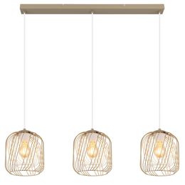 Globo LIGHTING H&auml;ngeleuchte "DICHTI", sandfarben matt, 1 Stk., Leuchten, H&auml;ngelampe/Pendelleuchte/Esszimmer/Wohnzimmer/Esstisch, H&auml;ngeleuchte