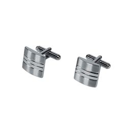 Manschettenkn&ouml;pfe Firetti "matt gl&auml;nzende Optik", grau (metallfarben), Manschettenkn&ouml;pfe, Herren, L: 15mm, Metall, B:15mm