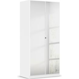 Dreht&uuml;renschrank Rauch "Reflect", wei&szlig; (alpinwei&szlig;), B:91cm H:197cm T:54cm, Holzwerkstoff, Schr&auml;nke, Dreht&uuml;renschrank, mit Spiegelfront, inkl. praktischer Inneneinteilung