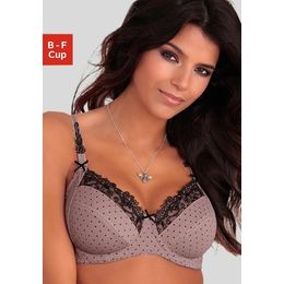 B&uuml;gel-BH Nuance, Damen, Gr. 75, Cup C, schwarz (taupe, schwarz), Microtouch, Obermaterial: 80% Polyamid, 10% Elasthan, 10% Viskose, BHs B&uuml;gel-BH, mit wundersch&ouml;ner Stickerei &ndash; auch ideal f&uuml;r gro&szlig;e Gr&ouml;&szlig;en