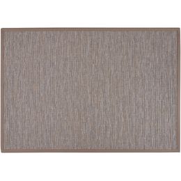 Teppich Dekowe "Naturino Effekt", grau, B:67cm H:8mm L:133cm, Kunstfaser, Teppiche, Teppich, Flachgewebe, Sisal-Optik, mit Bord&uuml;re, In- und Outdoor geeignet