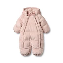 Jumpsuit Wheat "Wheat Puffer Baby Suit Nallo", M&auml;dchen, Gr. 86, rose powder, 100% Polyester (Recycelt), unifarben, normal, Overalls Jumpsuit