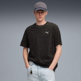 T-Shirt Puma "ESS ELEVATED RELAXED WASH TEE", Jungen, Gr. XL, schwarz (Puma schwarz), Jersey, Obermaterial: 100% Baumwolle, bedruckt, relaxed fit normal, Rundhals, Shirts T-Shirt, Kurzarm, f&uuml;r Freizeitaktivit&auml;ten, aus weichem Jersey-Material