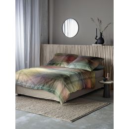 Bettw&auml;sche Irisette "Tokio 8570", bunt (multi), B/L: 135cm x 200cm, 1 Stk., 1 Stk., Mako-Satin, B/L: 80cm x 80cm, 2 Stk., Mako-Satin, Obermaterial: 100% Baumwolle, Bettw&auml;sche, Bettw&auml;sche, seidiger Glanz