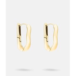 Paar Creolen Liebeskind Berlin "Schmuck Geschenk Edelstahl Ohrringe The Melting Organic", gold (gelbgoldfarben), Ohrringe, Damen, Edelstahl
