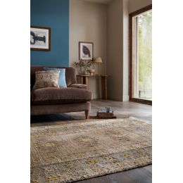 Teppich FLAIR RUGS "AVENA VINTAGE", beige (nat&uuml;rlich), B:140cm H:0mm L:200cm, Oberfl&auml;che: 49% Jute, 27% Wolle, 24% Synthetik. R&uuml;ckseite: 60% Baumwolle, 40% Synthetik, Teppiche, Teppich