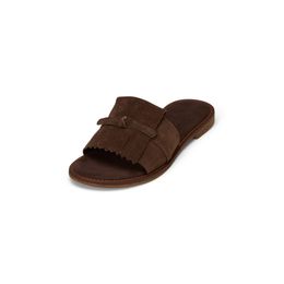 Marc O'Polo Sandale MARC O'POLO "aus weichem Veloursleder", Damen, Gr. 37, burnt coffee, Obermaterial: 100% Leder, unifarben, Schuhe Sandale