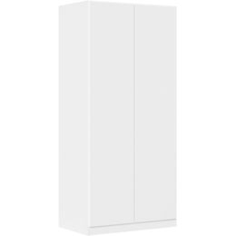 Dreht&uuml;renschrank Rauch "Kleiderschrank Schrank Garderobe W&auml;scheschrank COSTA Breite 91 cm", alpinwei&szlig;, eingriffe alpinwei&szlig;, B:91cm H:197cm T:54cm, Holzwerkstoff, Schr&auml;nke, Dreht&uuml;renschrank, mit griffloser Front und Push-to-Open Funktion MADE IN GERMANY