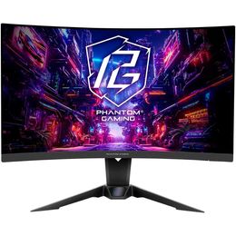 Asrock Curved-Gaming-Monitor "PG27QR", Energieeffizienz: F (A-G), schwarz, B:61cm H:36,7cm T:9,3cm, Monitore