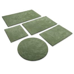 Badematte WECON HOME BASICS "Erik", gr&uuml;n, H:20mm, Baumwolle, Badematten, Badematte, waschbar, rutschfest, sehr weich, strapazierf&auml;hig, pflegeleicht