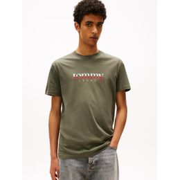 T-Shirt Tommy Jeans "aus Jersey mit Logo", Jungen, Gr. XL, gr&uuml;n (pewter gr&uuml;n), Single Jersey, Obermaterial: 100% Baumwolle, regular fit normal, Shirts T-Shirt