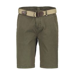 Bermudas Lerros "Chino-Bermuda f&uuml;r Herren", Herren, Gr. 6XL, gr&uuml;n (aged olive), 98% Baumwolle, 2% Elasthan, Hosen Bermudas