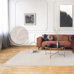 Teppich Paco Home "Barcelona 610", beige (creme), B:120cm H:8mm L:160cm, Polypropylen (PP), Teppiche, Teppich, Kurzflor, meliert, strapazierf&auml;hige Qualit&auml;t, Wohnzimmer
