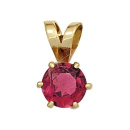 Kettenanh&auml;nger Jobo "Anh&auml;nger mit Turmalin", gelb (gelbgold 585), Schmuckanh&auml;nger, Damen, Gelbgold 585, Kettenanh&auml;nger, 585 Gold