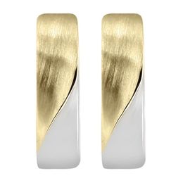 Adelia&acute;s Klappcreolen ADELIA&acute;S "Ohrringe &ndash; Klappcreole aus 375 Gold", Damen, Gr. Damen, wei&szlig;, Ohrringe Klappcreolen, Geschenkidee: zeitlos und vielseitig