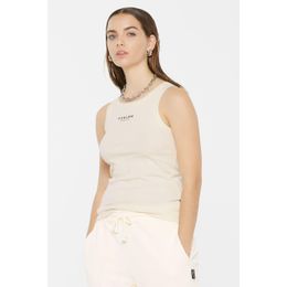 Tanktop Harlem Soul, Damen, Gr. L, beige (nature), Single Jersey, Material: 96% Baumwolle, 4% Elasthan, bedruckt, slim fit normal, Rundhals, Tops Tanktop, elastisch & enganliegend