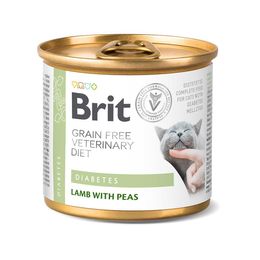 Brit Vet Diet Cat Cans Diabetes Katzen-Nassfutter getreidefrei 6x200 g