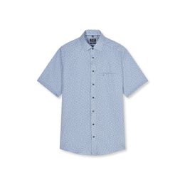 Businesshemd OLYMP "OLYMP Luxor, modern fit, New Kent", Herren, Gr. 39, Normaler Arm, rauchblau, 100% Baumwolle, Hemden