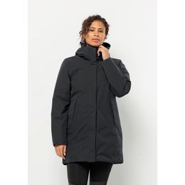 Funktionsmantel Jack Wolfskin "SALIER COAT", Damen, Gr. L (42/44), grau (phantom), Obermaterial: 100% Polyester. Kontrast: 75% Polyamid, 25% Elastan. Futter: 100% Polyester. F&uuml;llung: 100% Polyester, M&auml;ntel