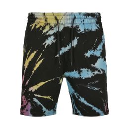 Stoffhose Urban Classics "Urban Classics Herren Tie Dye Sweat Shorts", Herren, Gr. XL, US-Gr&ouml;&szlig;en, schwarz, 100% Baumwolle, normal, Hosen Stoffhose