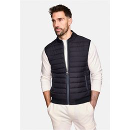 Steppweste NEW CANADIAN, Herren, Gr. 5XL, blau (dunkelblau), 60% Viskose, 35% Polyester, 5% Elasthan, kurz, hoch geschlossener Ausschnitt, Westen Steppweste, mit elastischem Bund am Saum und Armabschluss