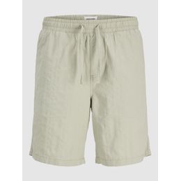 Jack & Jones Jogginghose JACK & JONES "JPSTJAIDEN RIVIERA TEXTURE SHORT REG", Herren, Gr. L, N-Gr, beige (seagrass), angeraute Sweatware, Obermaterial: 100% Baumwolle, unifarben, regular fit kniefrei, Hosen Jogginghose, mit elastischem Bund