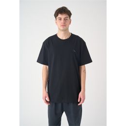 T-Shirt Cleptomanicx "Embroidery Gull Mono", Jungen, Gr. L, schwarz, 100% Baumwolle, bestickt, normal, Rundhals, Shirts T-Shirt, mit lockerem Schnitt