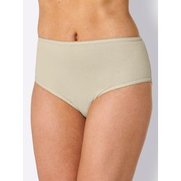 H&uuml;ftslip, Damen, Gr. 40, 3 Stk., beige (steingrau, sand, bordeaux), 100% Baumwolle, Unterhosen