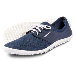 Barfu&szlig;schuh Leguano "JUNO", Herren, Gr. 38, blau (navy), Lederimitat, Textil, Schuhe Barfu&szlig;schuh, Schlupfschuh, Bequemschuh mit speziell entwickelter Halbkugel-Sohle