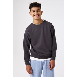 Sweater Garcia, Jungen, Gr. 140/146, grau (dunkelgrau), Sweatware, Obermaterial: 100% Baumwolle, unifarben, regular fit taillenbedeckt, Rundhals, Rippb&uuml;ndchen, Sweatshirts Sweater, mit Rippb&uuml;ndchen