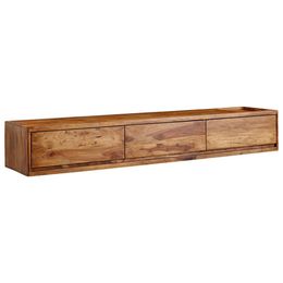 Mid.you Lowboard, Sheesham, Holz, Sheesham, massiv, 3 Schublade(n) Schubladen, 25x35x160 cm, h&auml;ngend, handgemacht, Wohnzimmer, Wohnw&auml;nde, Lowboards, Lowboards h&auml;ngend