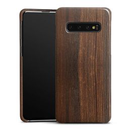 DeinDesign Galaxy S10 Handy Premium Case Smartphone Handyh&uuml;lle Schutzh&uuml;lle gl&auml;nzend Wood Nut Tree Wooden Look Premium Case