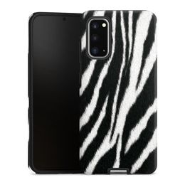DeinDesign Galaxy S20 Handy Panzer Handyh&uuml;lle robuste Outdoor H&uuml;lle Schutzh&uuml;lle matt Zebra Fur Muster Tough Case