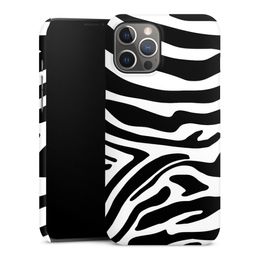 DeinDesign iPhone 12 Pro Max Handy Premium Case Smartphone Handyh&uuml;lle Schutzh&uuml;lle matt Animal Look Zebra Animal Print Premium Case