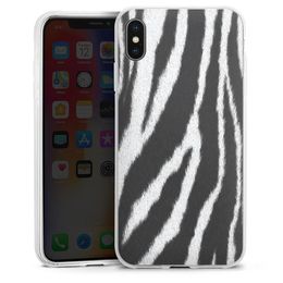 DeinDesign iPhone Xs Max Handy Silikon H&uuml;lle Case transparent Handyh&uuml;lle Fur Muster Zebra Silikon Case